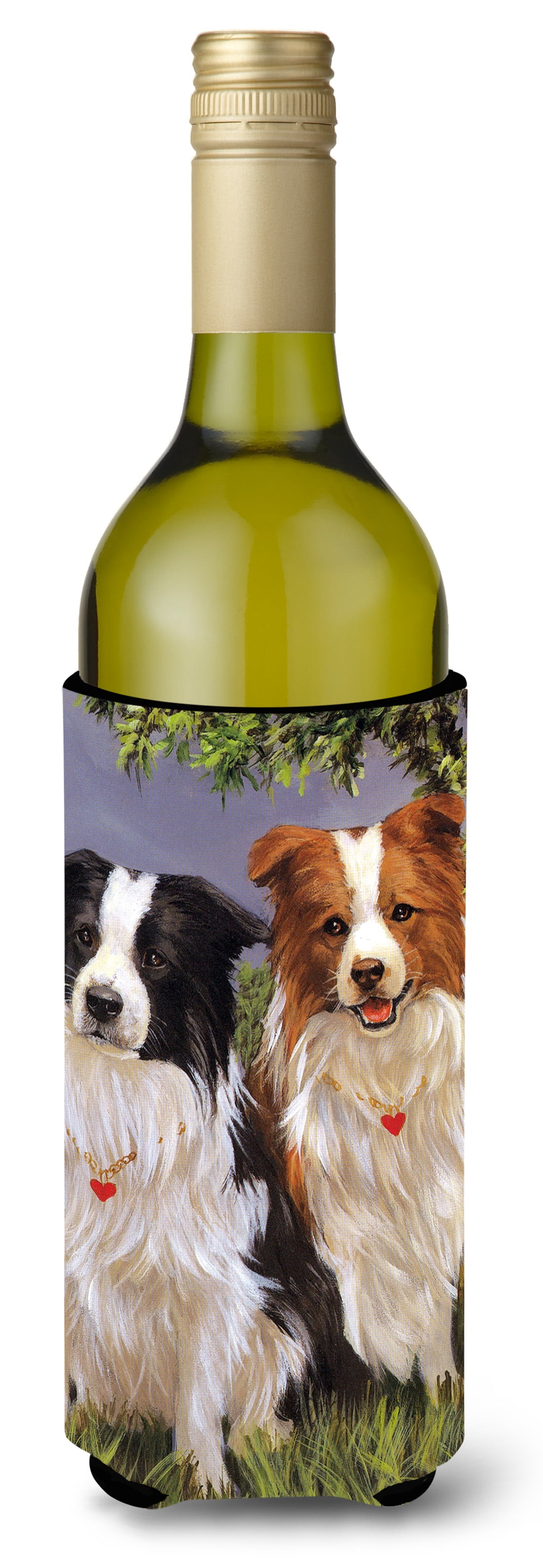 Carolines Treasures PPP3029LITERK 24 oz Border Collie Patrol Wine ...