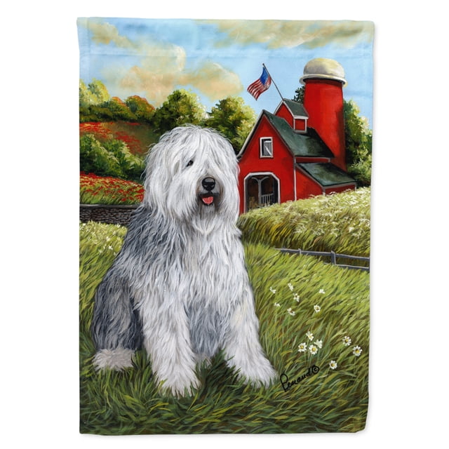 Old English Sheepdog Heaven Garden Flag - Walmart Business Supplies