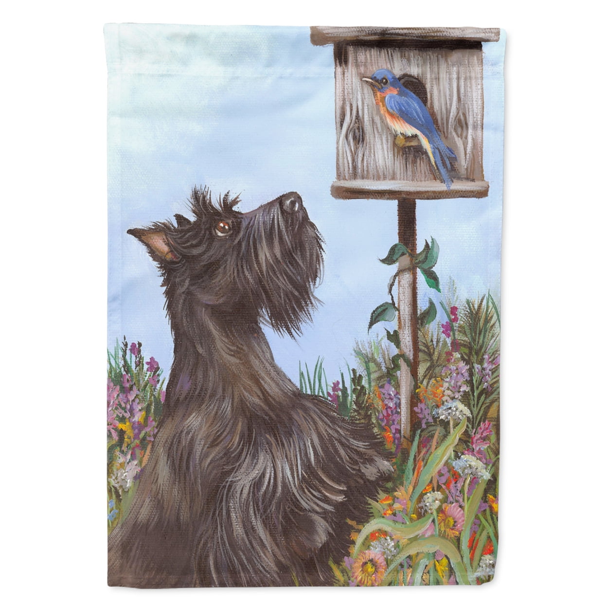 Scottie Curious Flag Canvas House Size - Walmart.com
