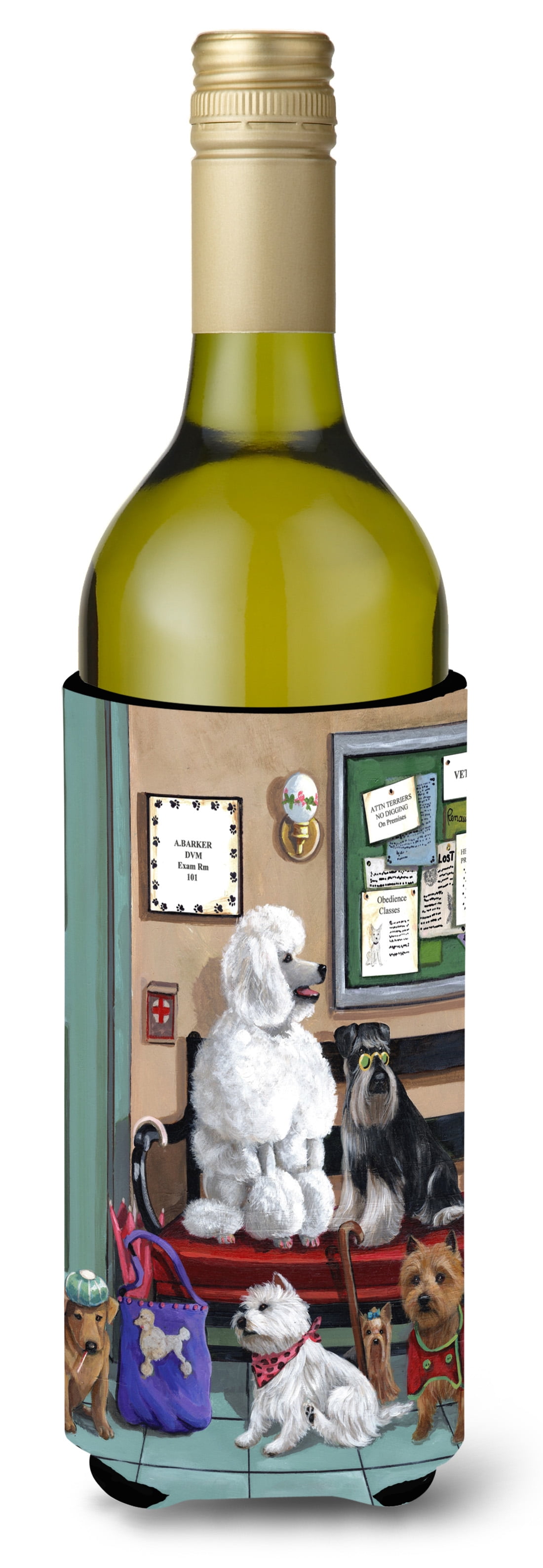 Carolines Treasures PPP3196LITERK 24 oz Dogs Vet Visit Wine Bottle ...