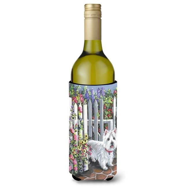 Carolines Treasures PPP3199LITERK 24 oz Westie At the Gate Wine Bottle ...