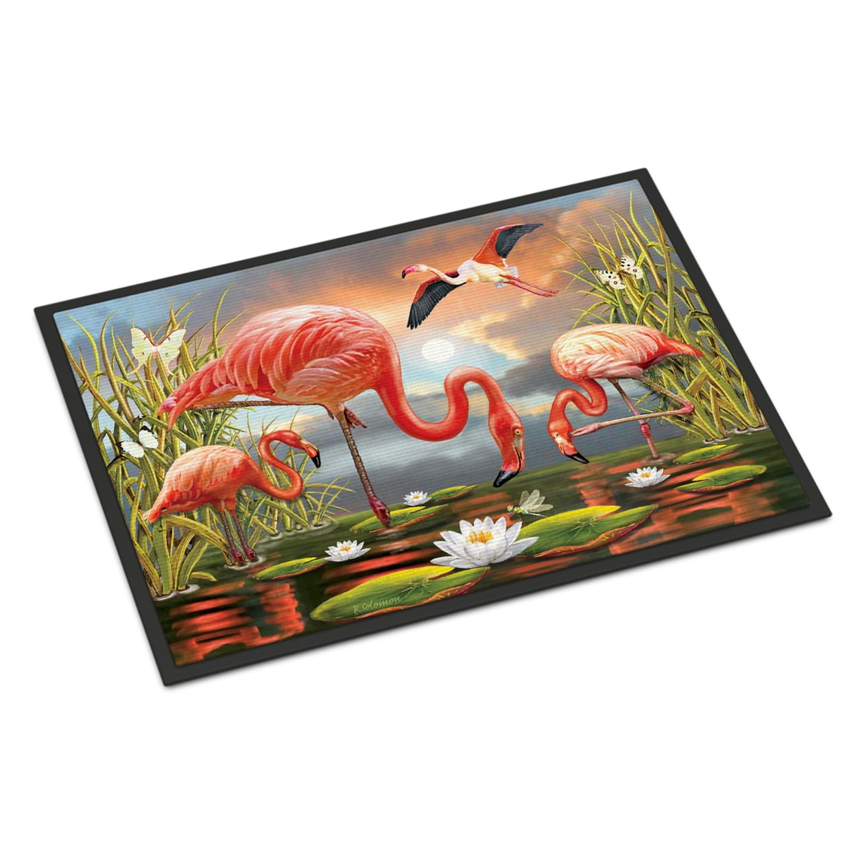 Carolines Treasures PRS4054MAT Flamingos Door Mat Indoor Rug or Outdoor ...