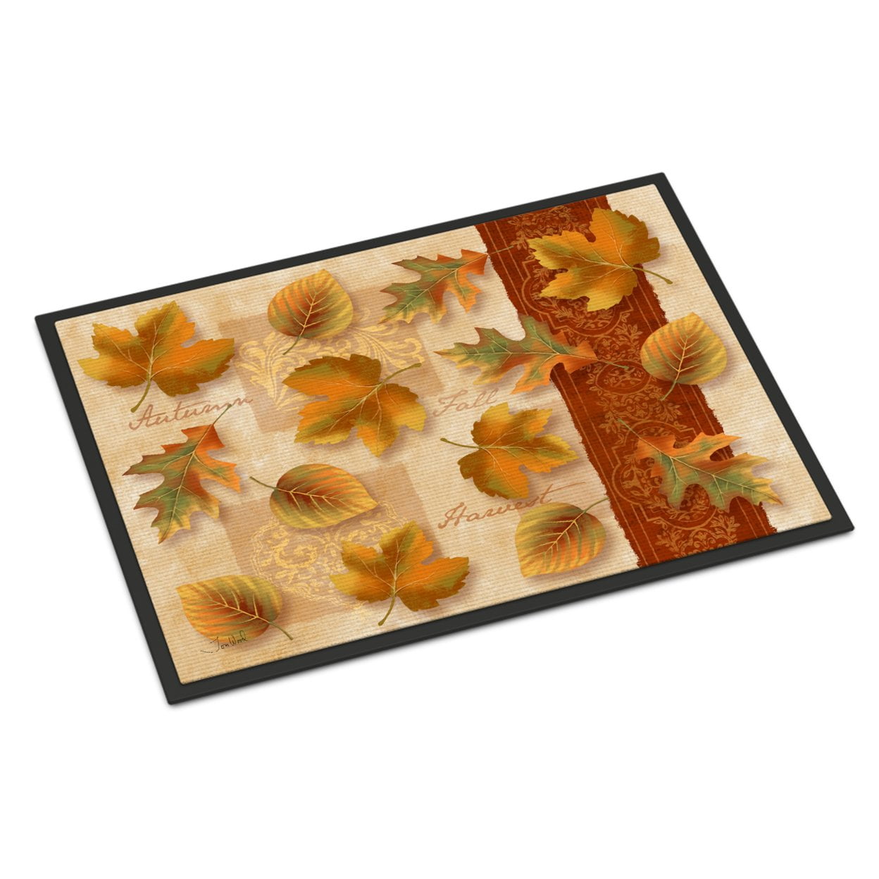 Carolines Treasures PTW2001MAT Fall Autumn Leaves Door Mat Indoor Rug ...