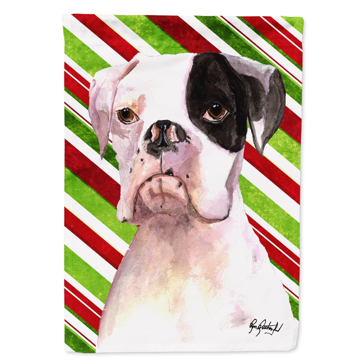 Carolines Treasures RDR3002-FLAG-PARENT Cooper Candy Stripe Boxer ...