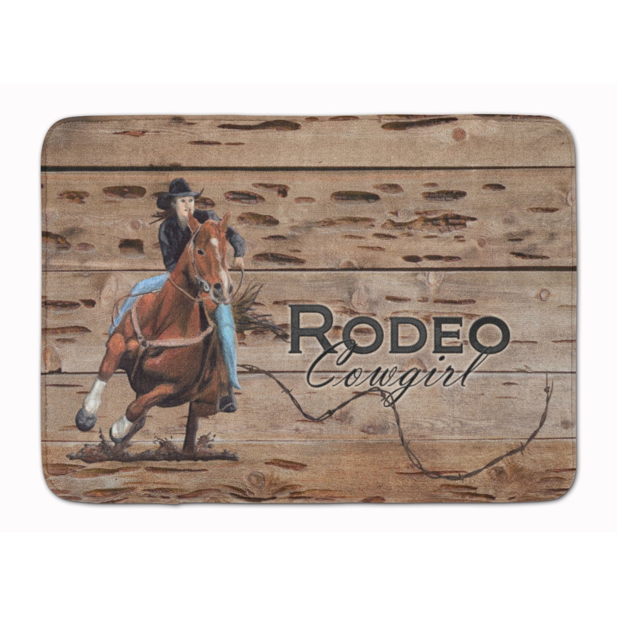 Carolines Treasures SB3055RUG Rodeo Cowgirl Barrel Racer Machine ...