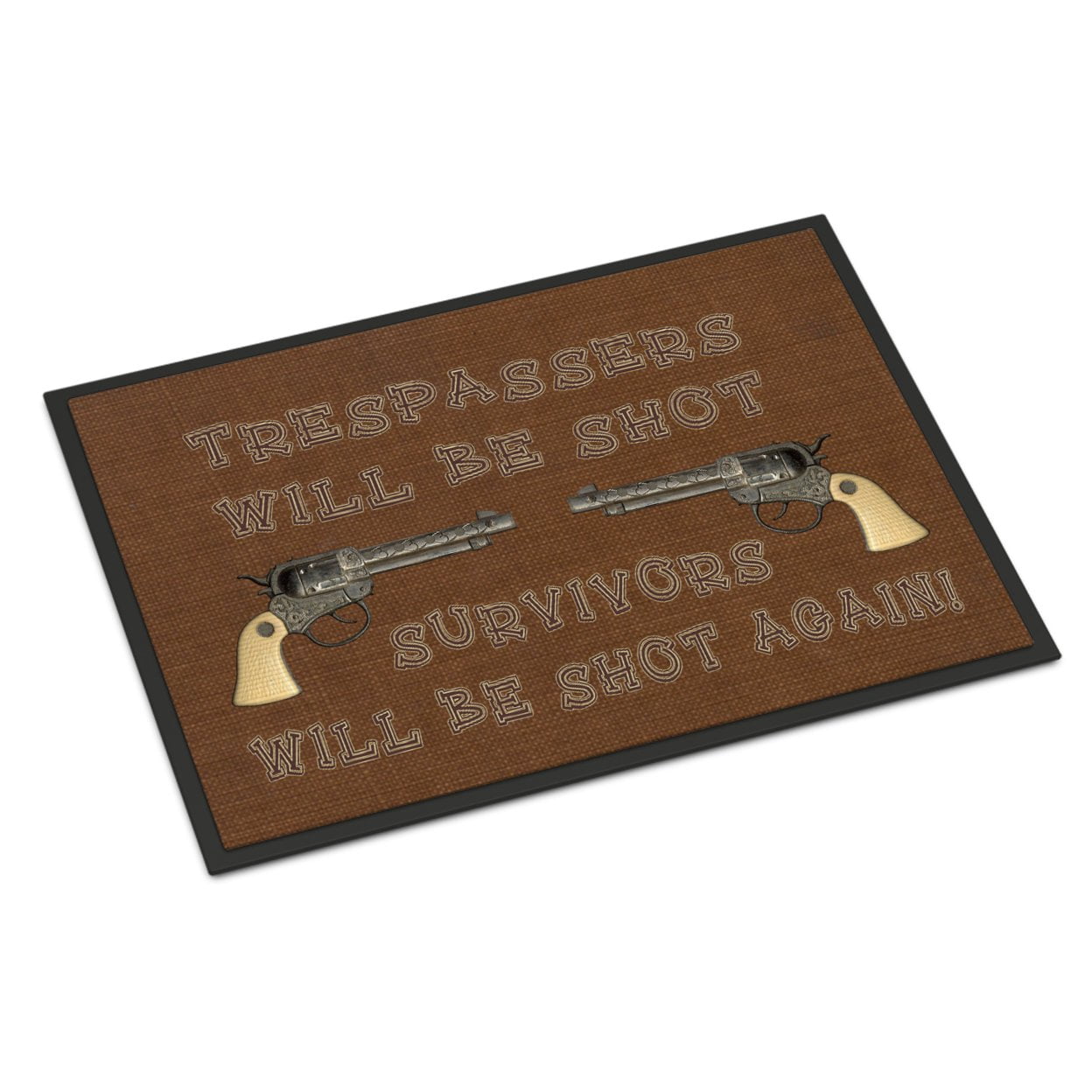 Carolines Treasures SB3063MAT Tresspassers will be shot Doormat 18x27 ...