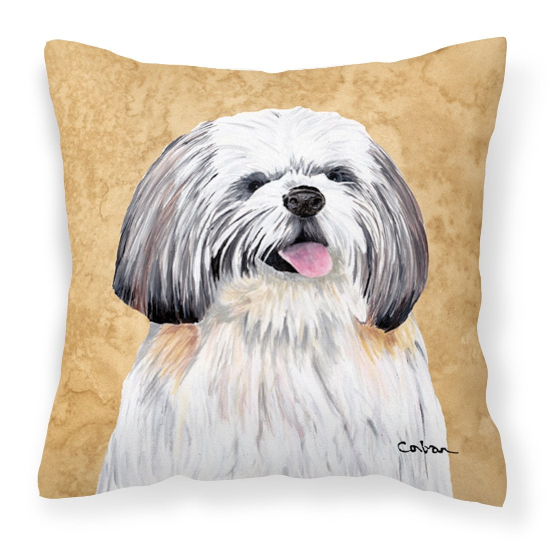 Carolines Treasures SC9128PW1414 Shih Tzu Wipe your Paws Fabric ...