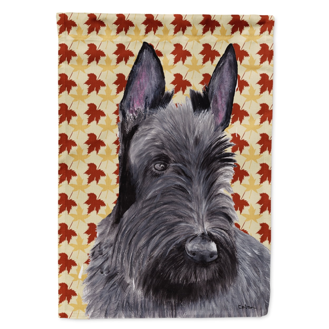 Carolines Treasures SC9226-FLAG-PARENT Scottish Terrier Fall Leaves ...