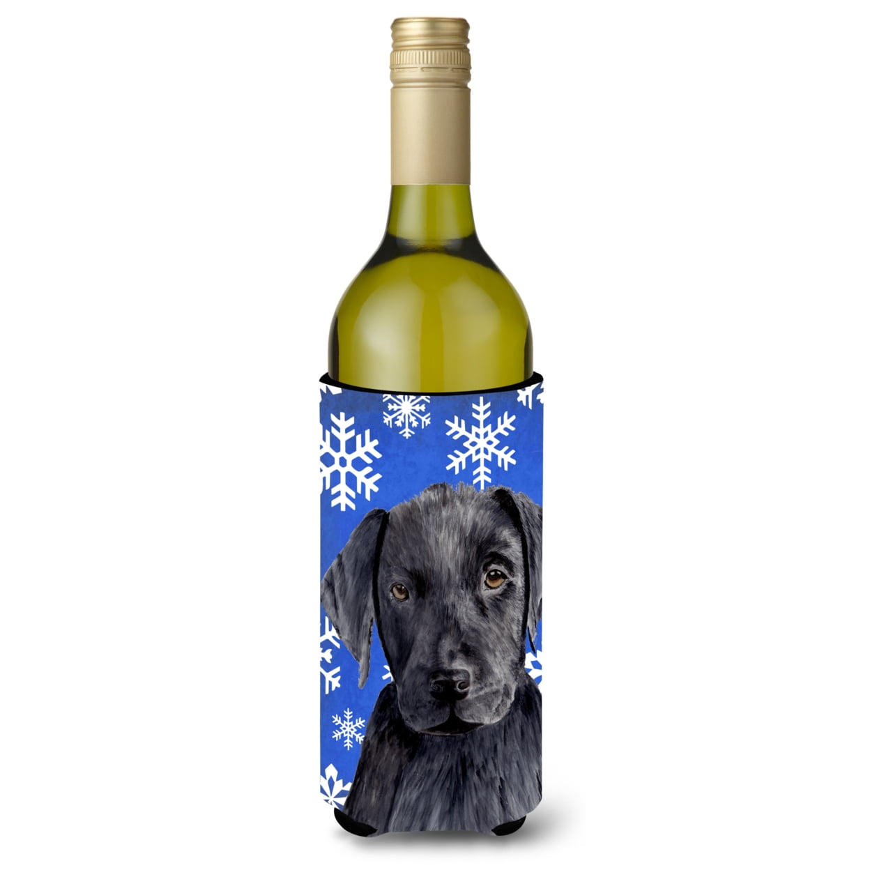 Carolines Treasures SC9364LITERK Labrador Winter Snowflakes Holiday ...