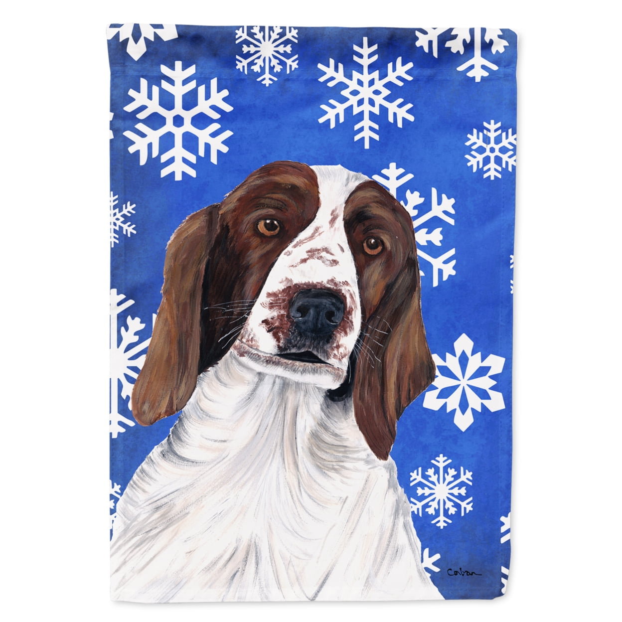 Carolines Treasures SC9380-FLAG-PARENT Welsh Springer Spaniel Winter ...