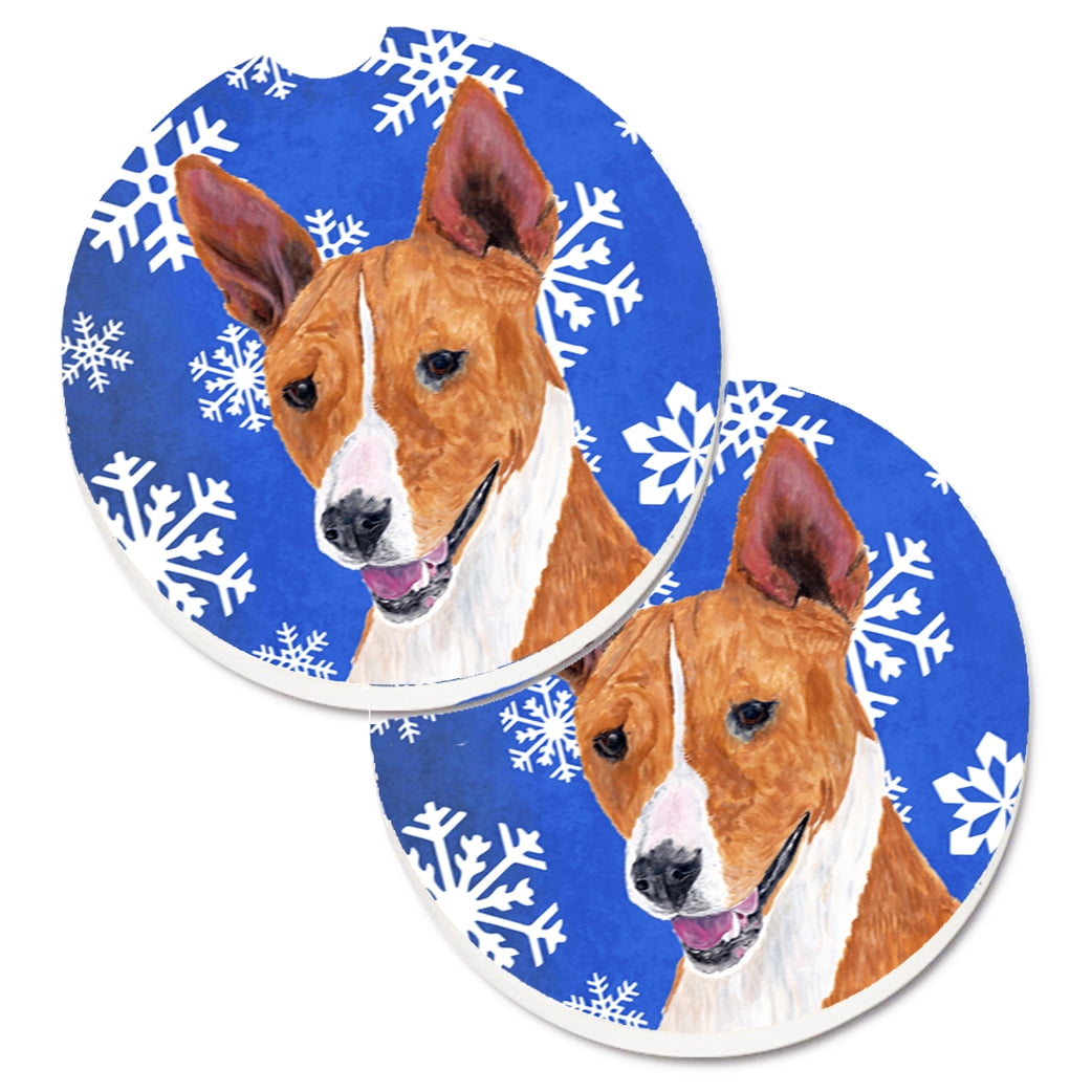 Carolines Treasures SC9387CARC Basenji Winter Snowflakes Holiday Set of ...