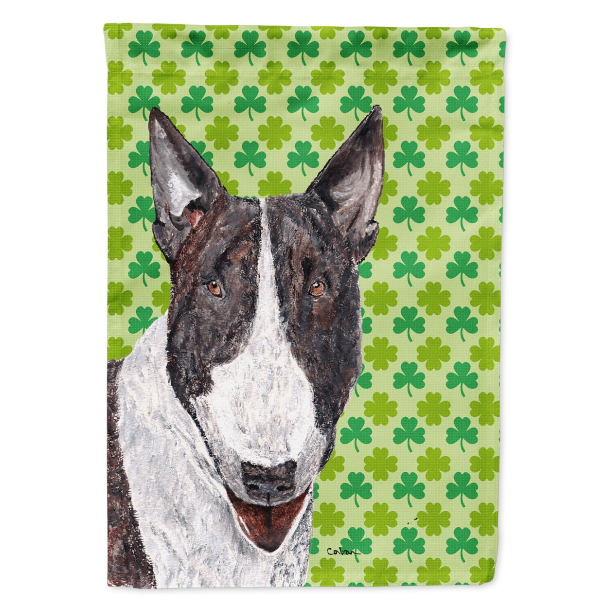Carolines Treasures SC9575-FLAG-PARENT Bull Terrier St Patricks Irish ...