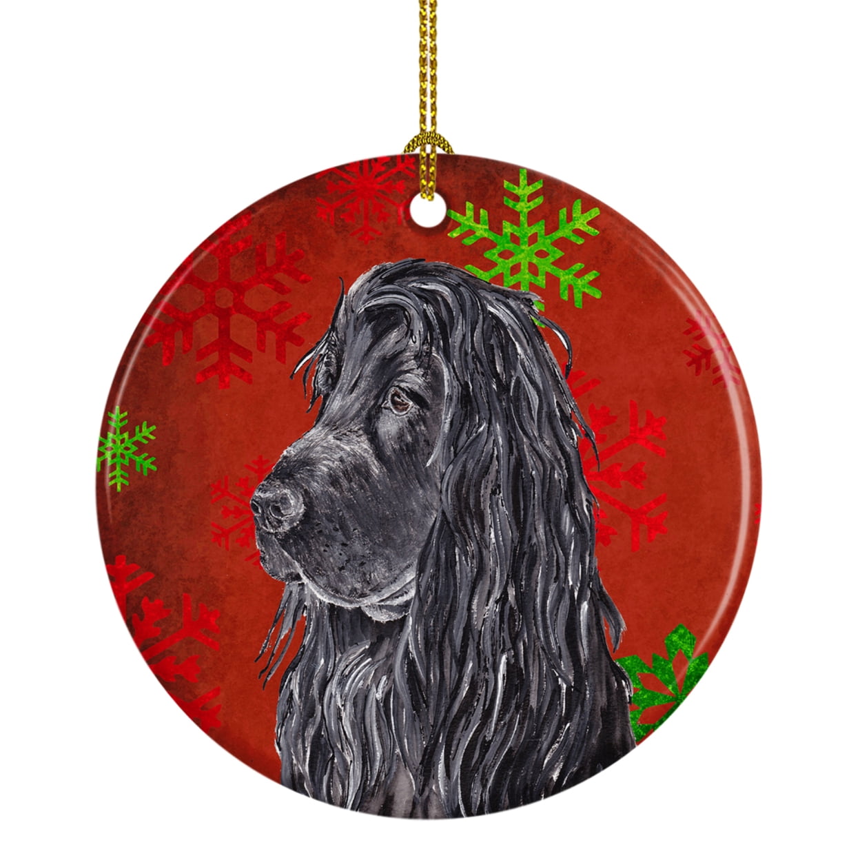 Carolines Treasures SC9583CO1 Black Cocker Spaniel Red Snowflakes ...