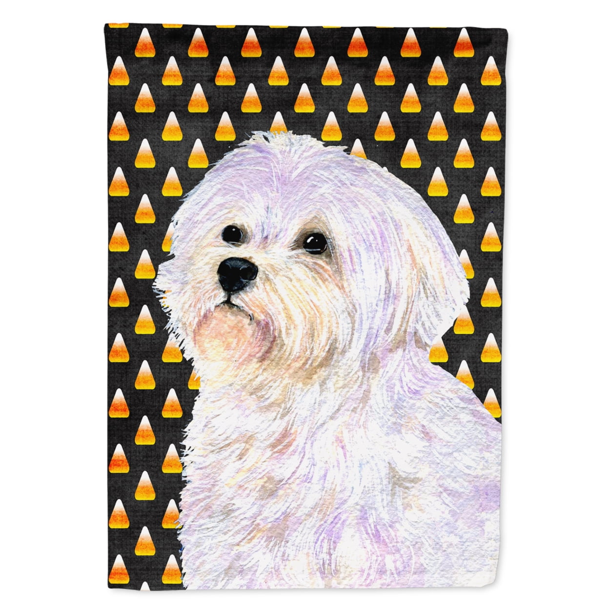 Carolines Treasures SS4274-FLAG-PARENT Maltese Candy Corn Halloween ...