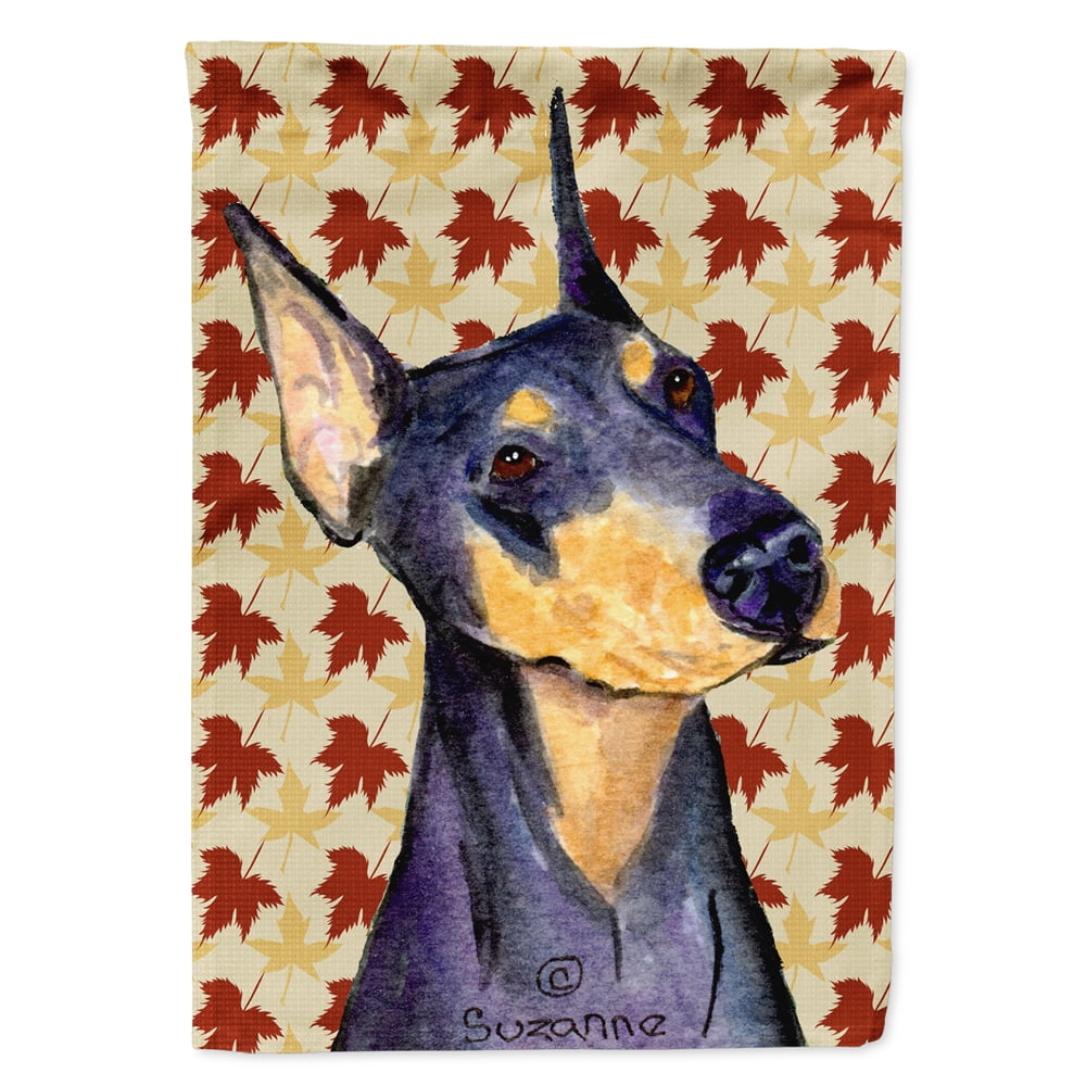 Doberman Fall Leaves Portrait Garden Flag - Walmart Business Supplies