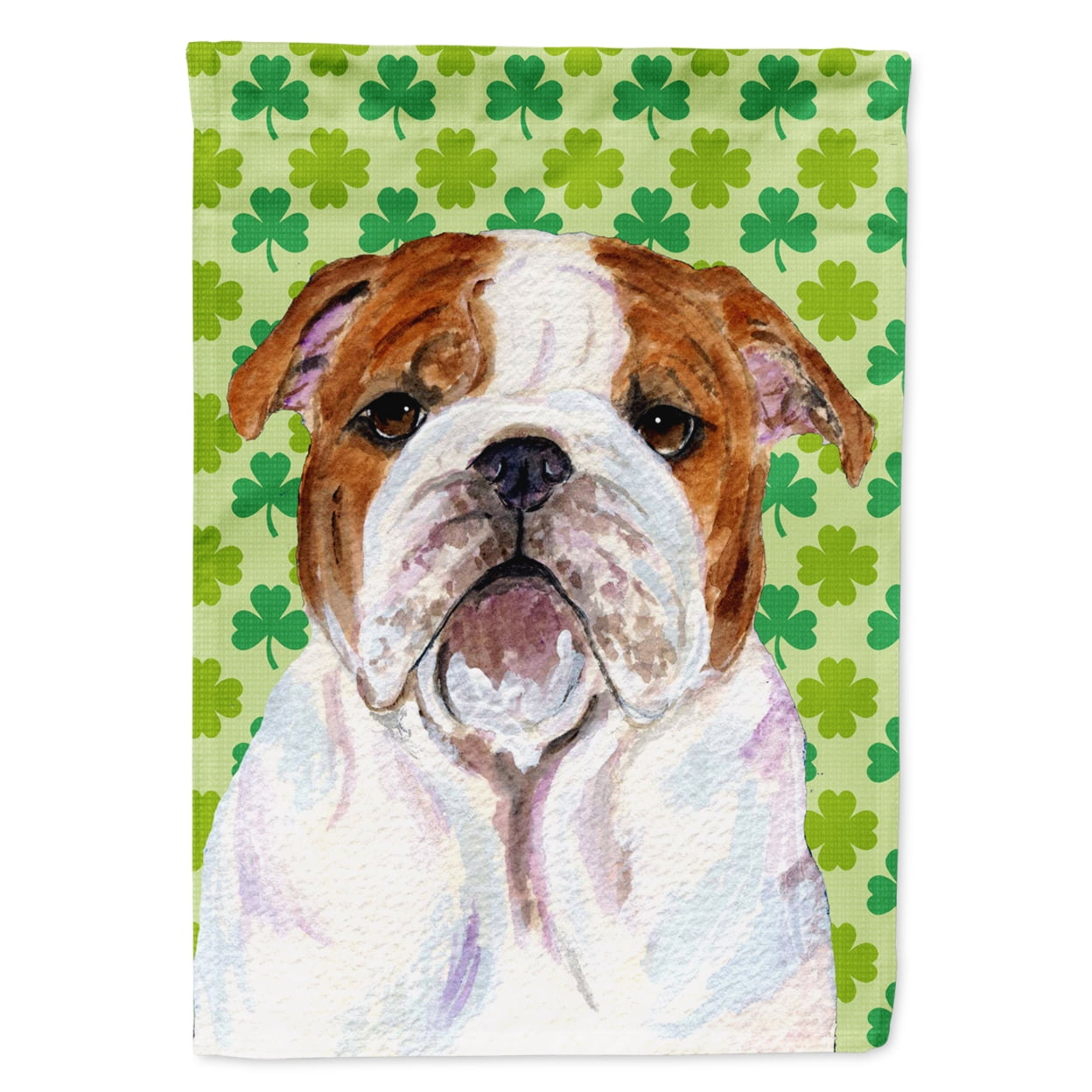 Carolines Treasures SS4415-FLAG-PARENT Bulldog English St. Patricks Day ...