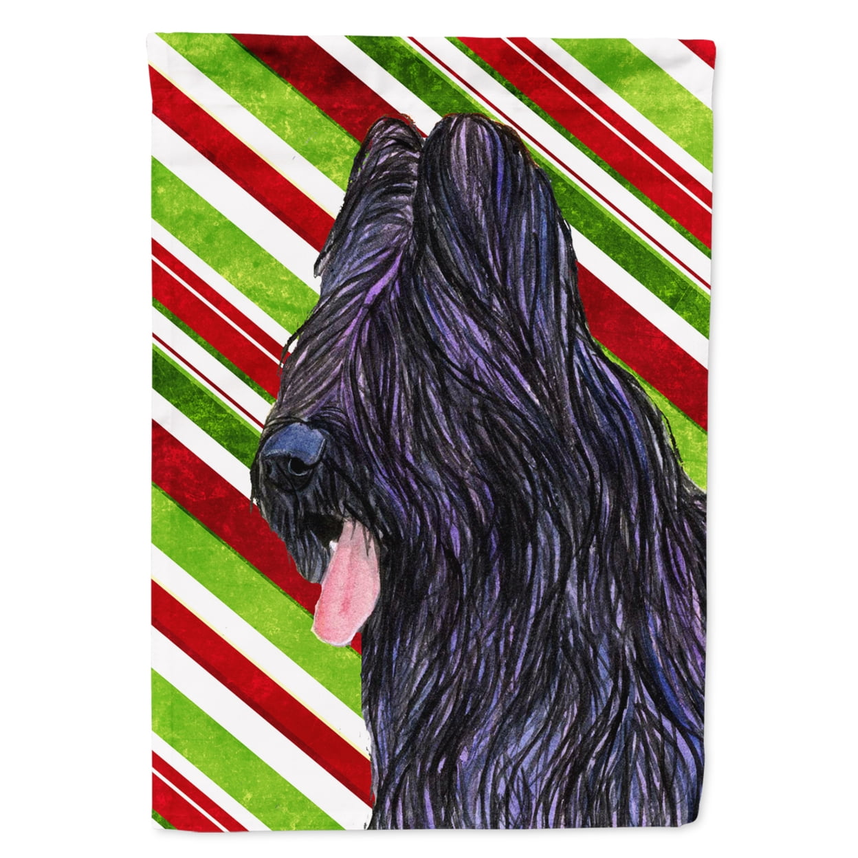 Carolines Treasures SS4558-FLAG-PARENT Briard Candy Cane Holiday ...