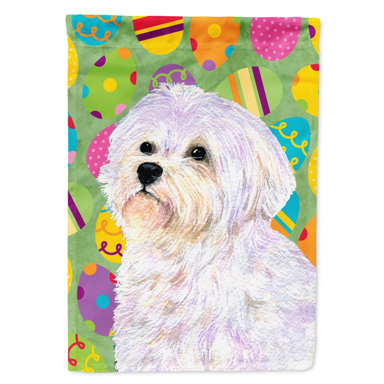 Carolines Treasures SS4826-FLAG-PARENT Maltese Easter Eggtravaganza ...