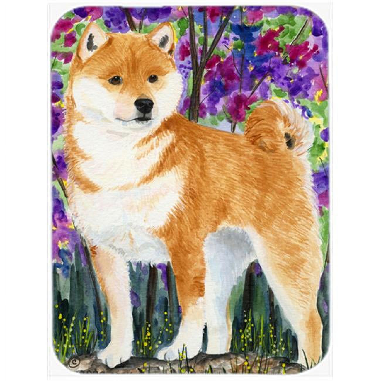 Carolines Treasures SS8061LCB Shiba Inu Glass Cutting Board Large, 12H x 16W, multicolor ...