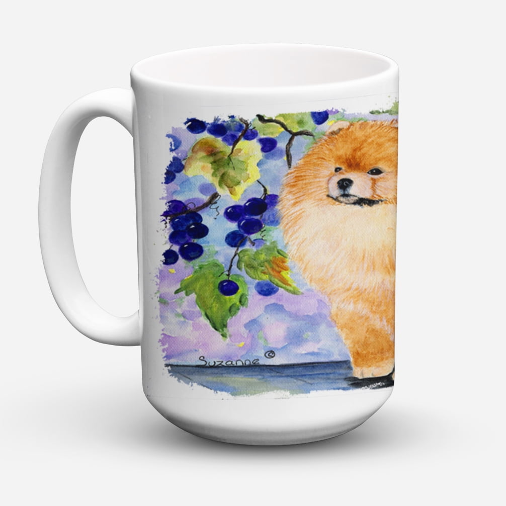 Carolines Treasures SS8251CM15 Pomeranian Coffee Mug 15 oz 15 ounce ...