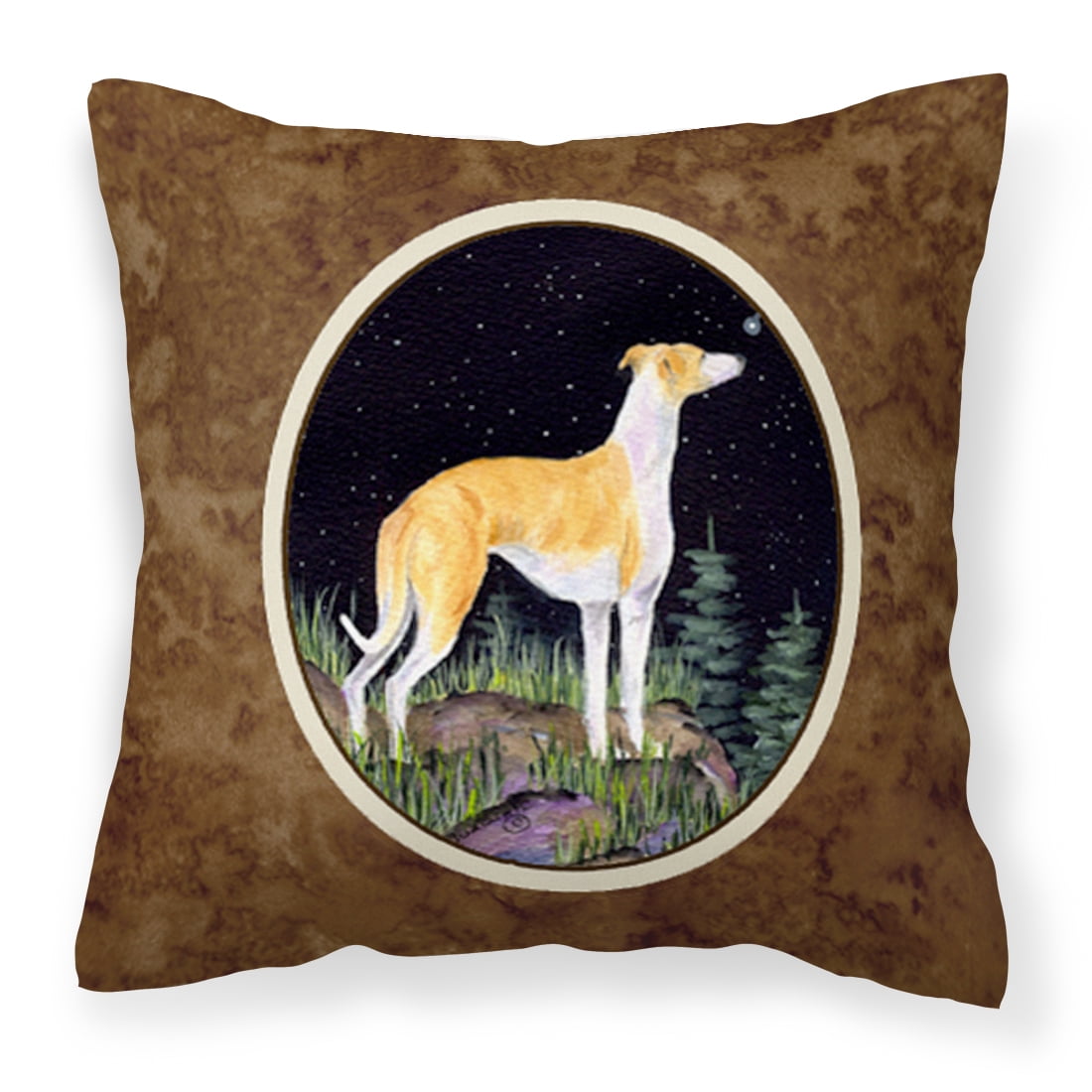 Carolines Treasures SS8492PW1414 Starry Night Whippet Fabric Decorative ...