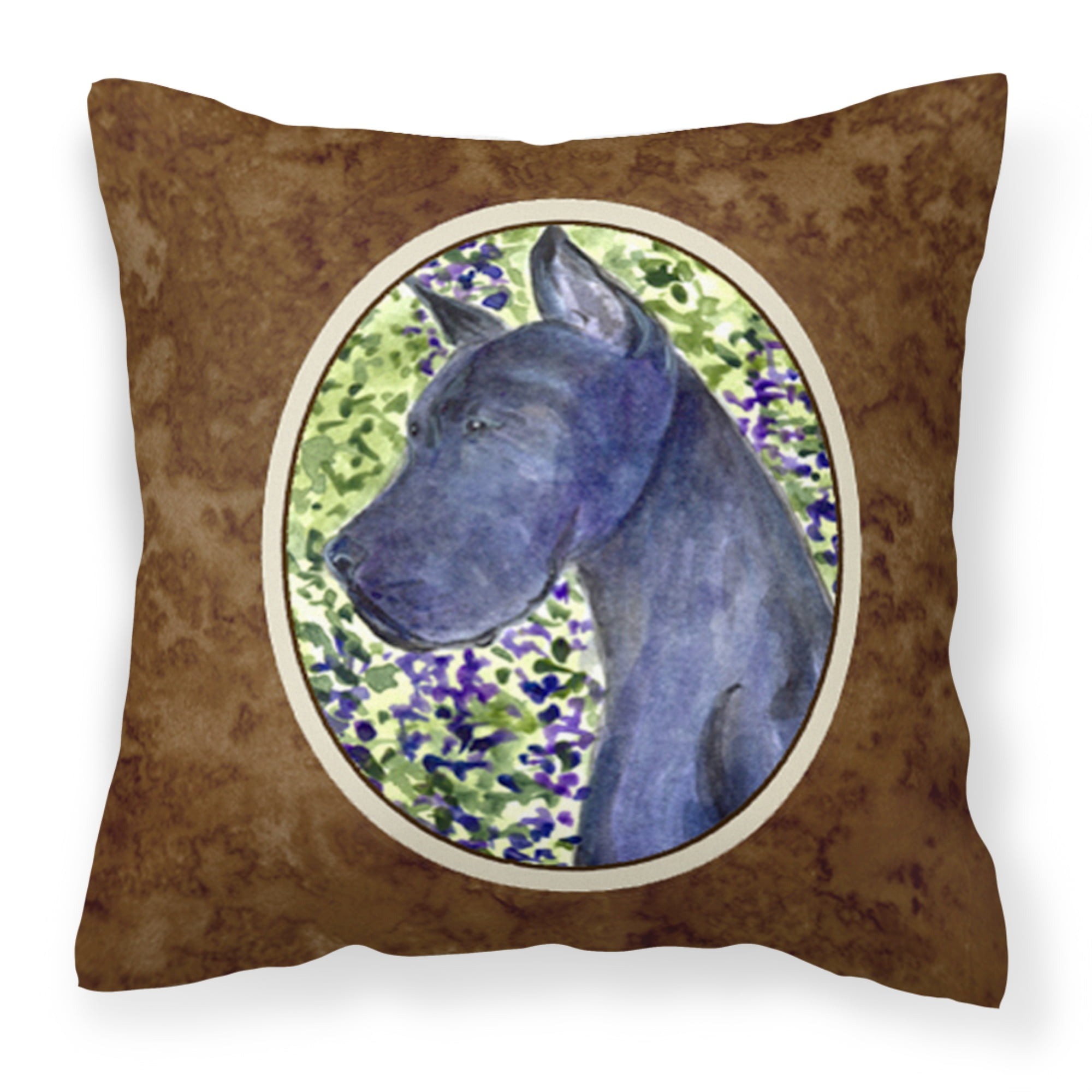 Carolines Treasures SS8745PW1414 Great Dane Fabric Decorative Pillow ...