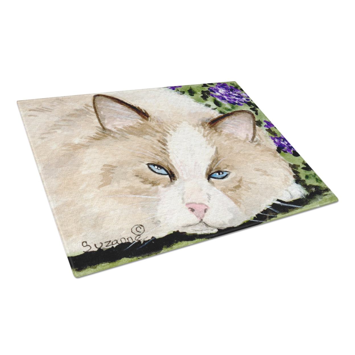 Carolines Treasures SS8825LCB Cat Glass Cutting Board Large, 12H x 16W ...