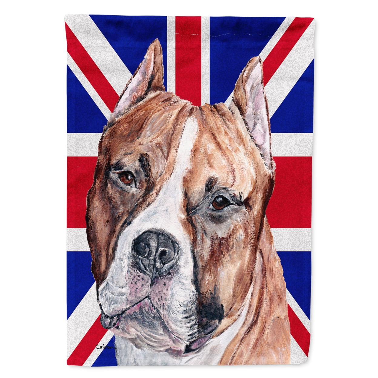 Carolines Treasures Staffordshire Bull Terrier Staffie with English ...