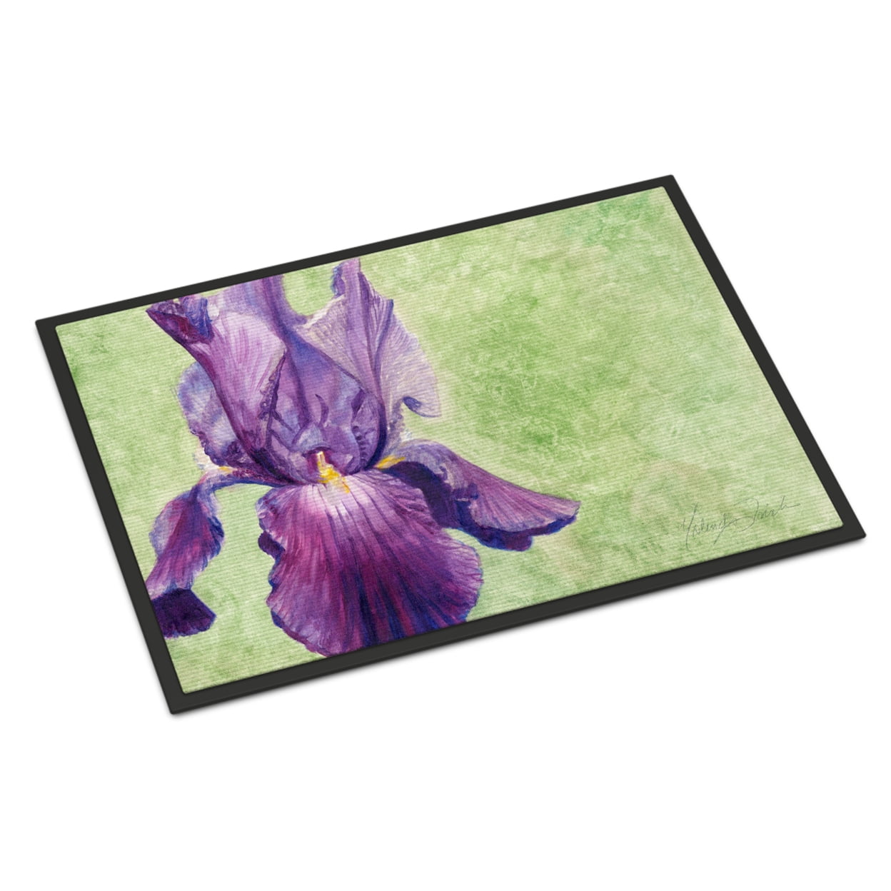 Carolines Treasures TMTR0234MAT Purple Iris by Malenda Trick Door Mat ...