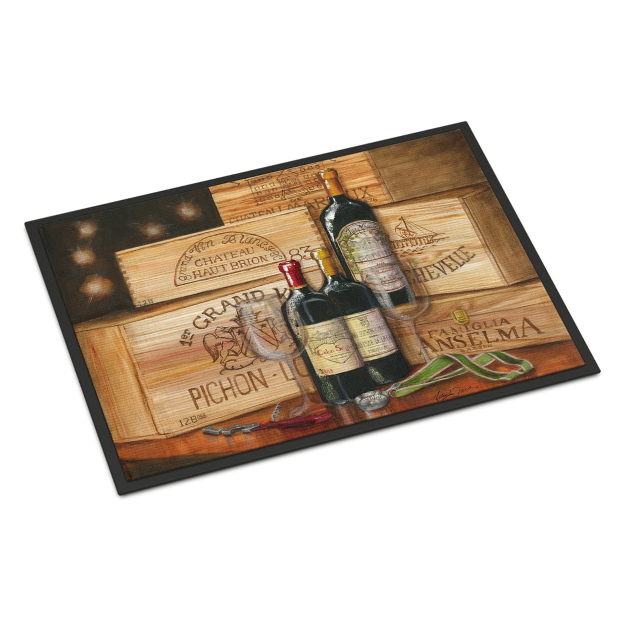 Carolines Treasures TMTR0254MAT Wine Gran Vin by Malenda Trick Door Mat ...