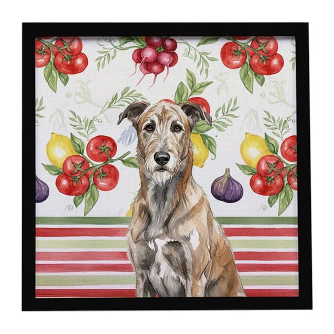 Carolines Treasures Unisex Brindle Irish Wolfhound Vegetables Framed ...