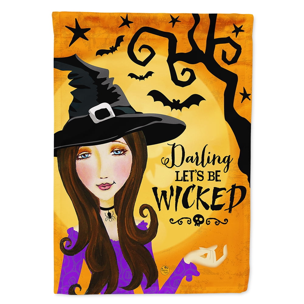 Carolines Treasures VHA3019CHF Halloween Wicked Witch Flag Canvas House ...