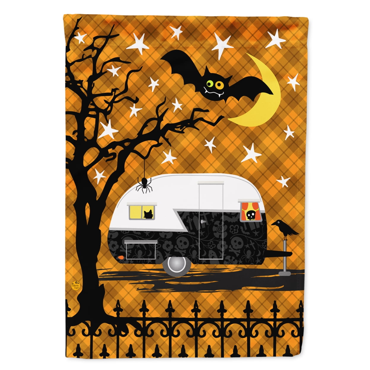 Carolines Treasures VHA3020GF Halloween Vintage Camper Flag Garden Size ...