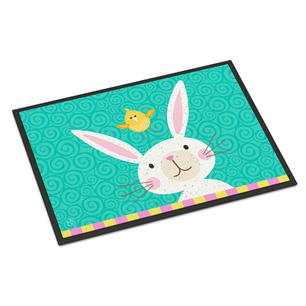 Carolines Treasures VHA3032MAT Happy Easter Rabbit Door Mat Indoor Rug ...