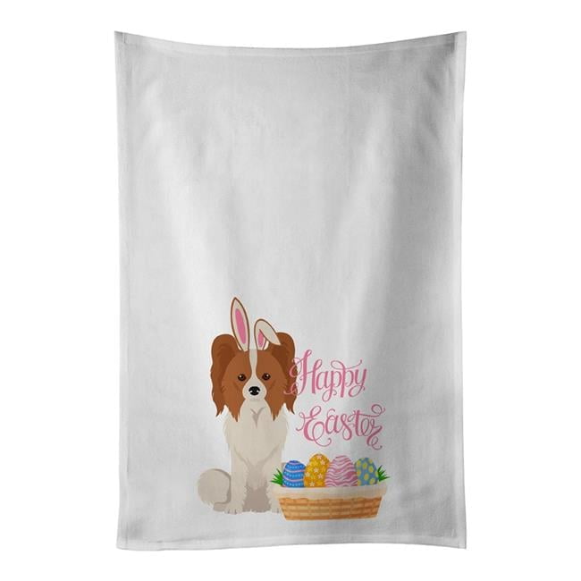 Carolines Treasures WDK5062WTKT 28 x 19 in. Red & White Papillon Easter ...