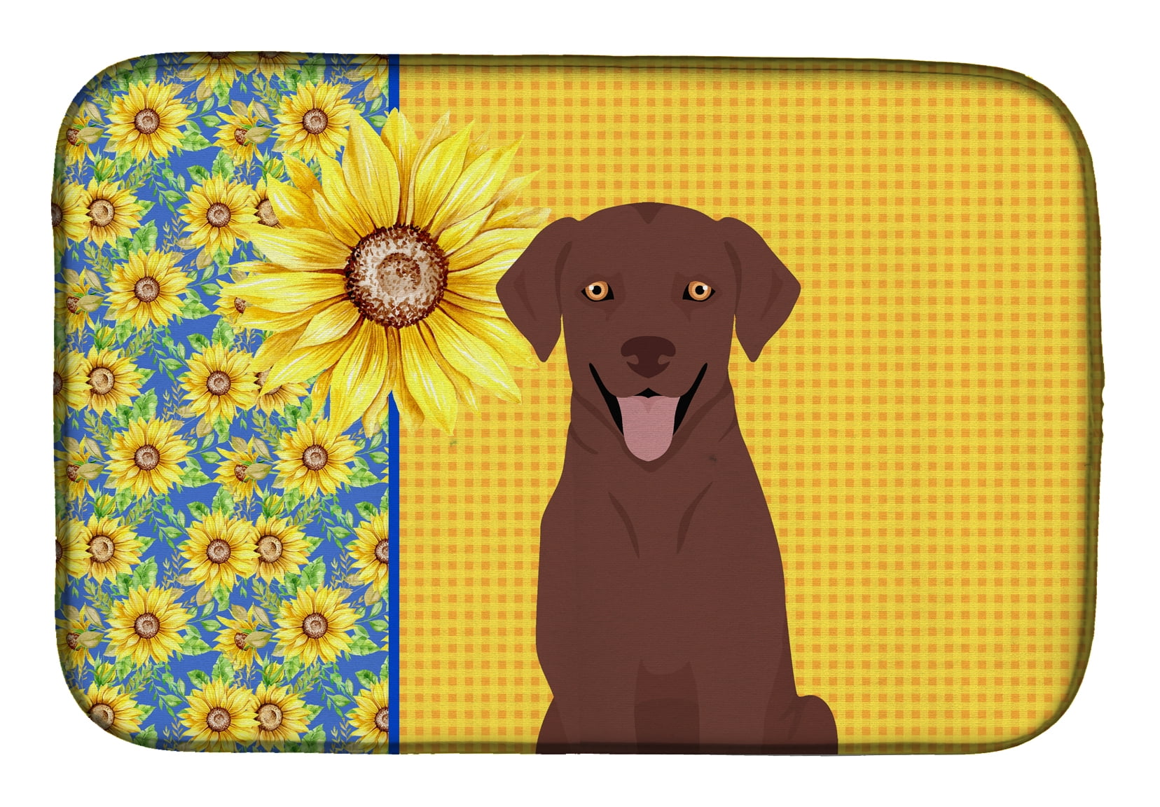 Carolines Treasures WDK5437DDM 21 x 14 in. Summer Sunflowers Chocolate ...