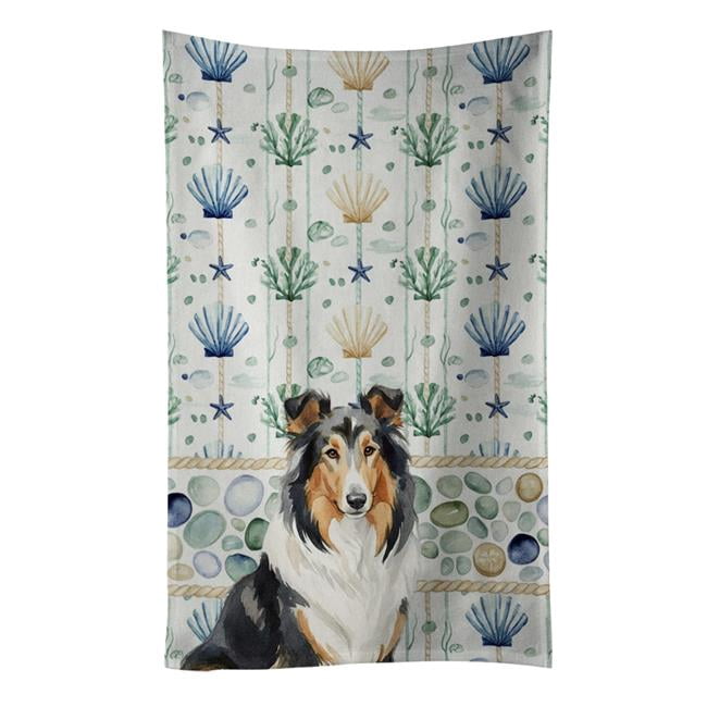 Carolines Treasures WDK6987KTWL 25 x 15 in. Tricolor Collie Coastal Sea ...