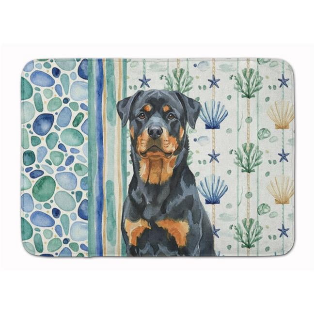 Carolines Treasures WDK7187RUG 19 x 27 in. Rottweiler Coastal Sea Glass ...