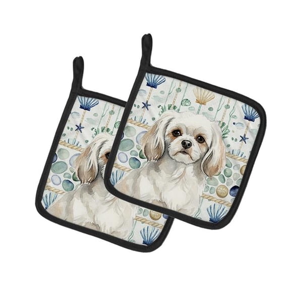 Carolines Treasures WDK7243PTHD 7.5 x 7.5 in. White Tibetan Spaniel ...