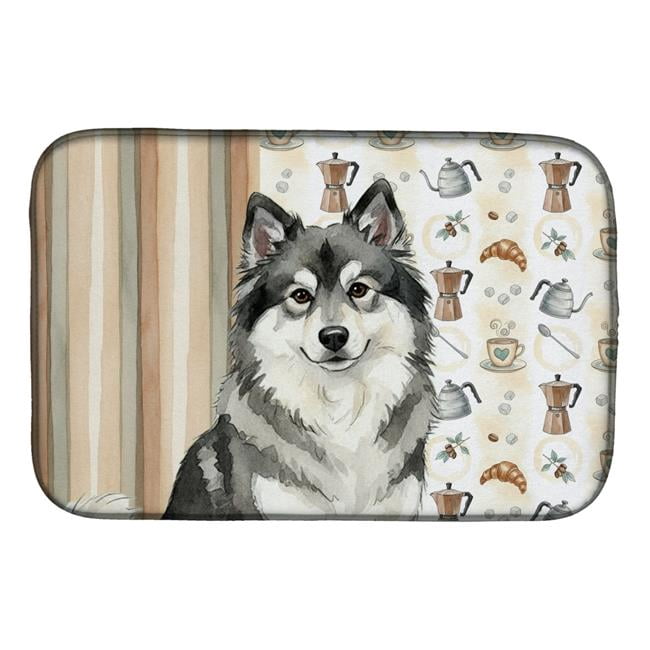 Carolines Treasures WDK7488DDM 21 x 14 in. Keeshond Coffee Bar Dish ...