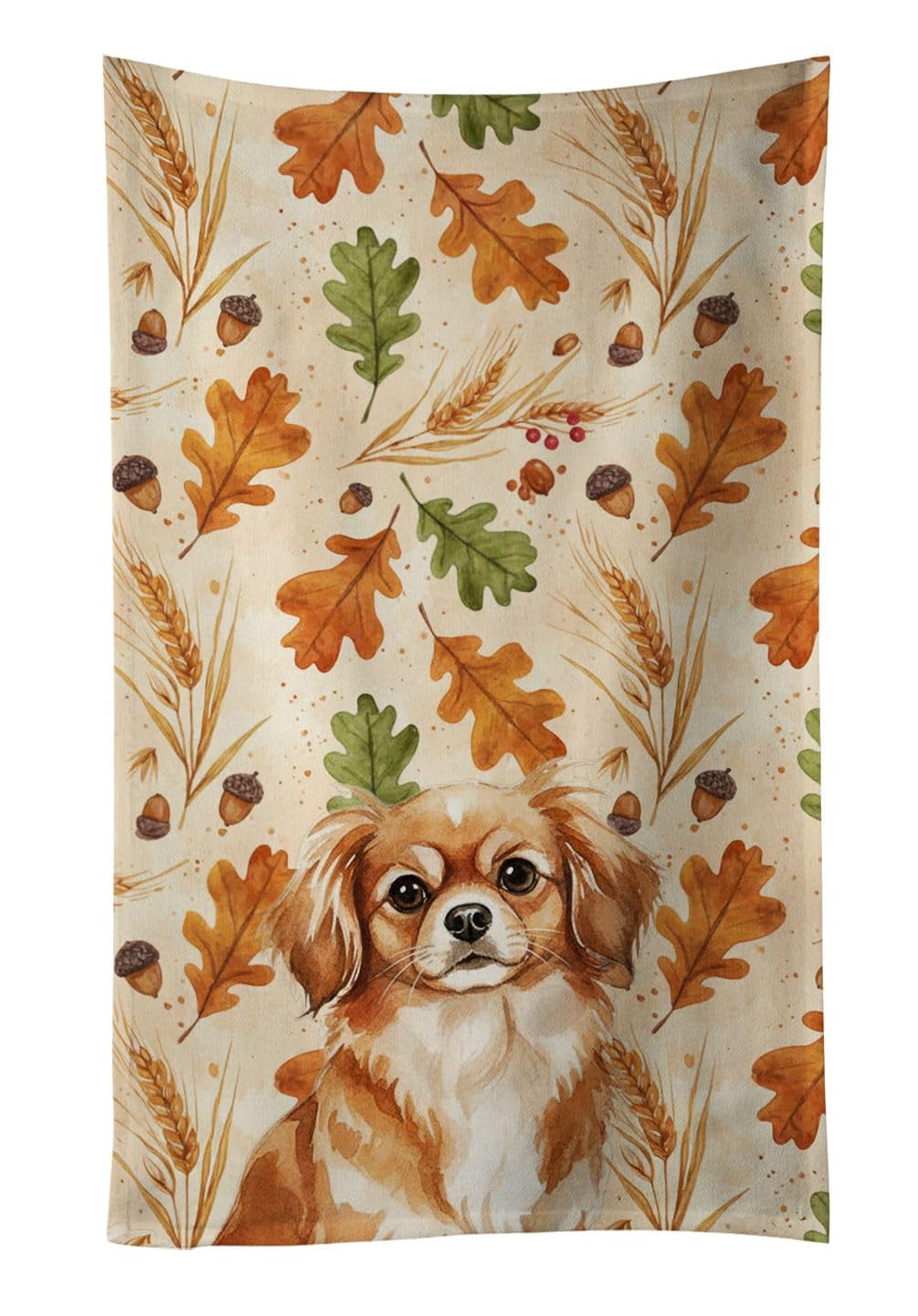 Carolines Treasures WDK8042KTWL 25 x 15 in. Red Tibetan Spaniel ...