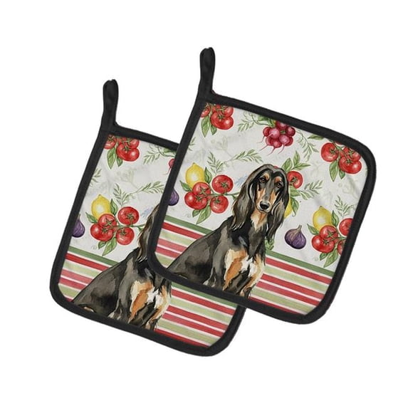 Carolines Treasures WDK8065PTHD Unisex Adult Black & Tan Afghan Hound ...