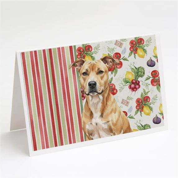 Carolines Treasures WDK8084GCA7P 5 x 7 in. Fawn American Staffordshire ...