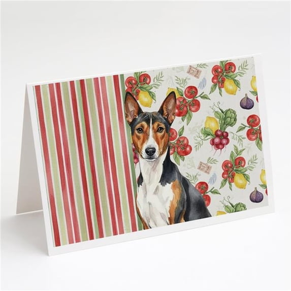 Carolines Treasures WDK8095GCA7P 5 x 7 in. Tricolor & White Basenji ...