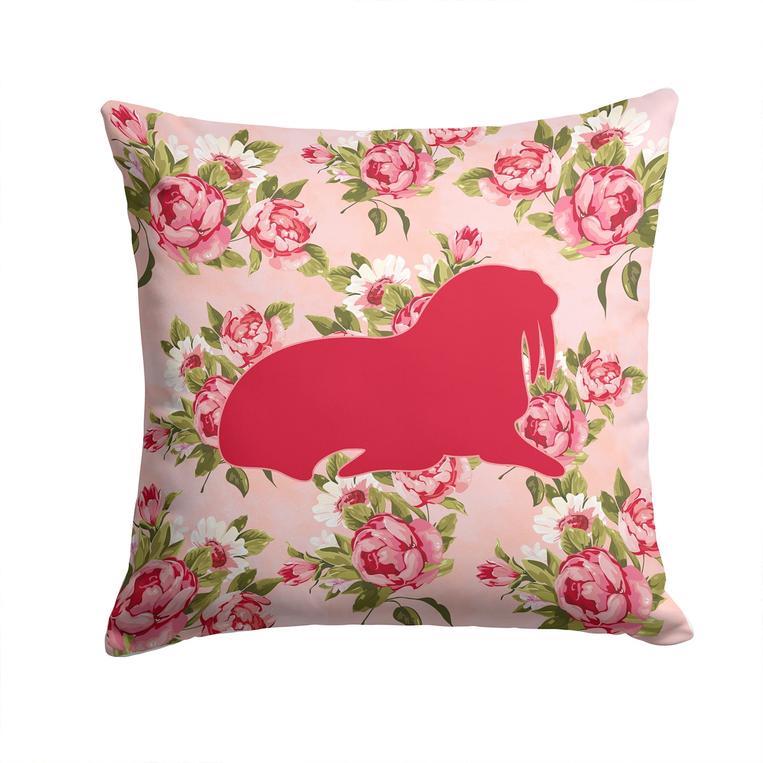 Carolines Treasures Walrus Shabby Chic Pink Roses Fabric Decorative ...