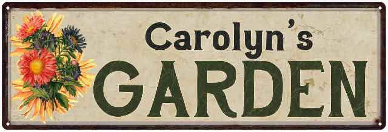 Carolyn's Garden Sign Flower Chic Decor 6x18 Sign Gift 106180017045 ...