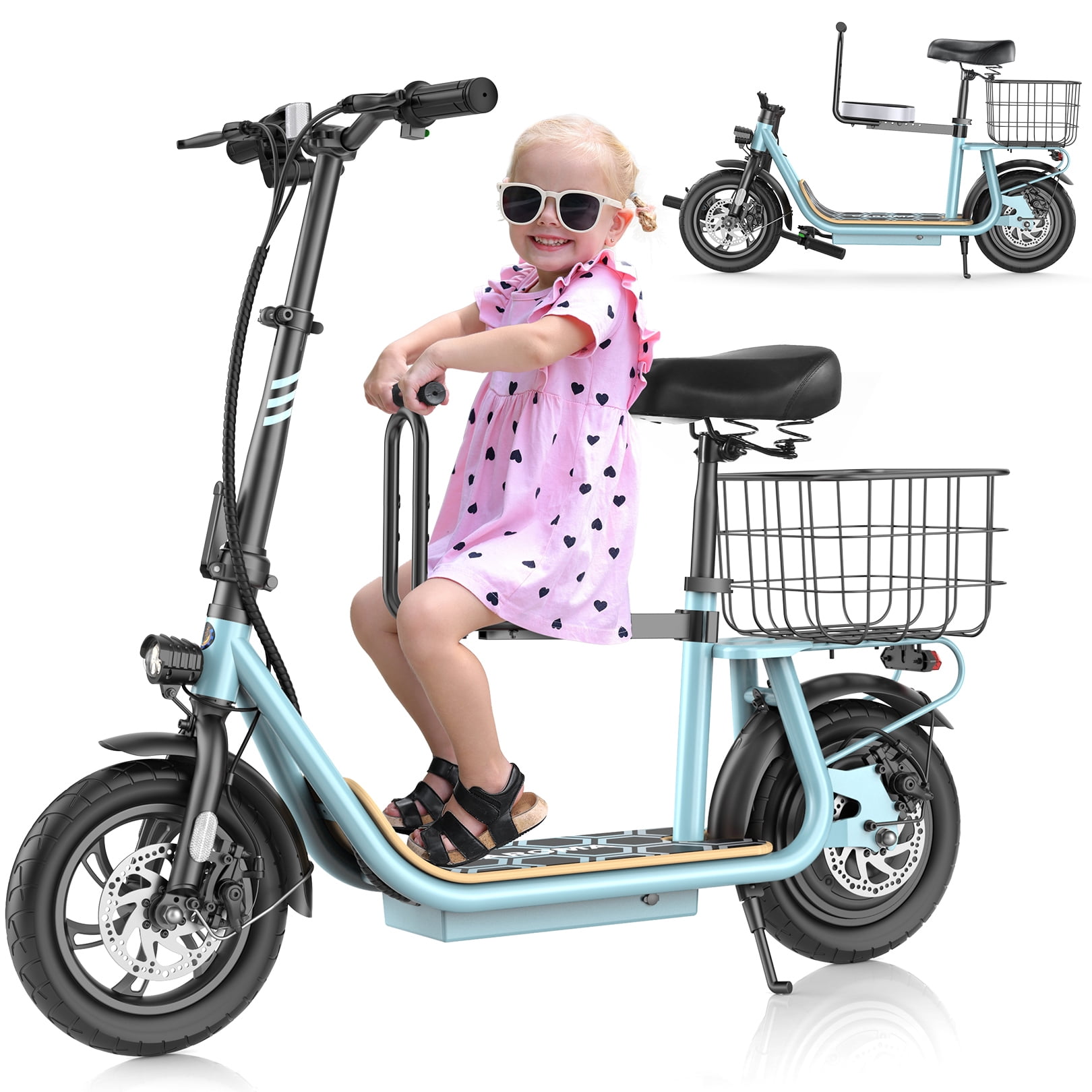 Electric Scooter With Seat For Kids 1