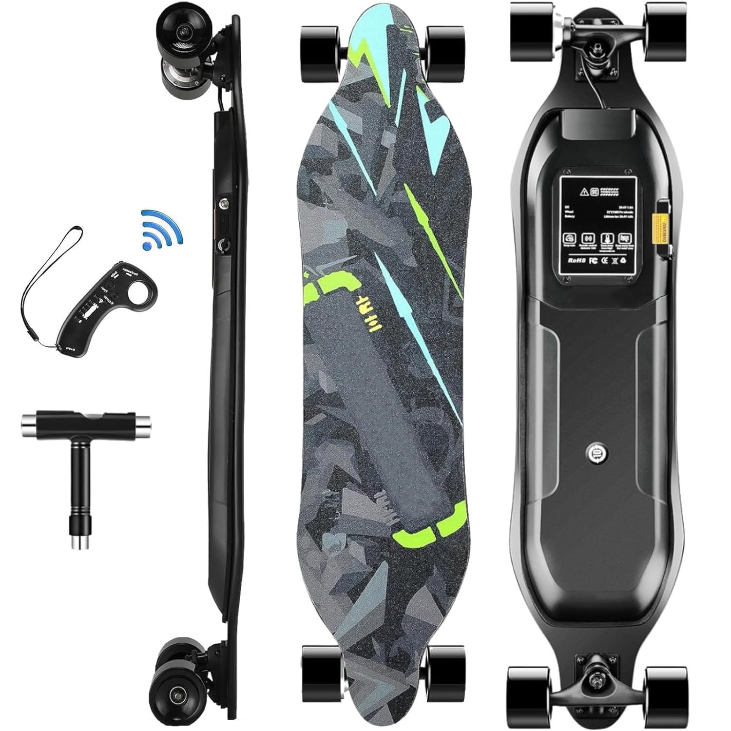 Caroma 35'' Power Motorized Electric Skateboard, 12.4 Mph, Unisex ...