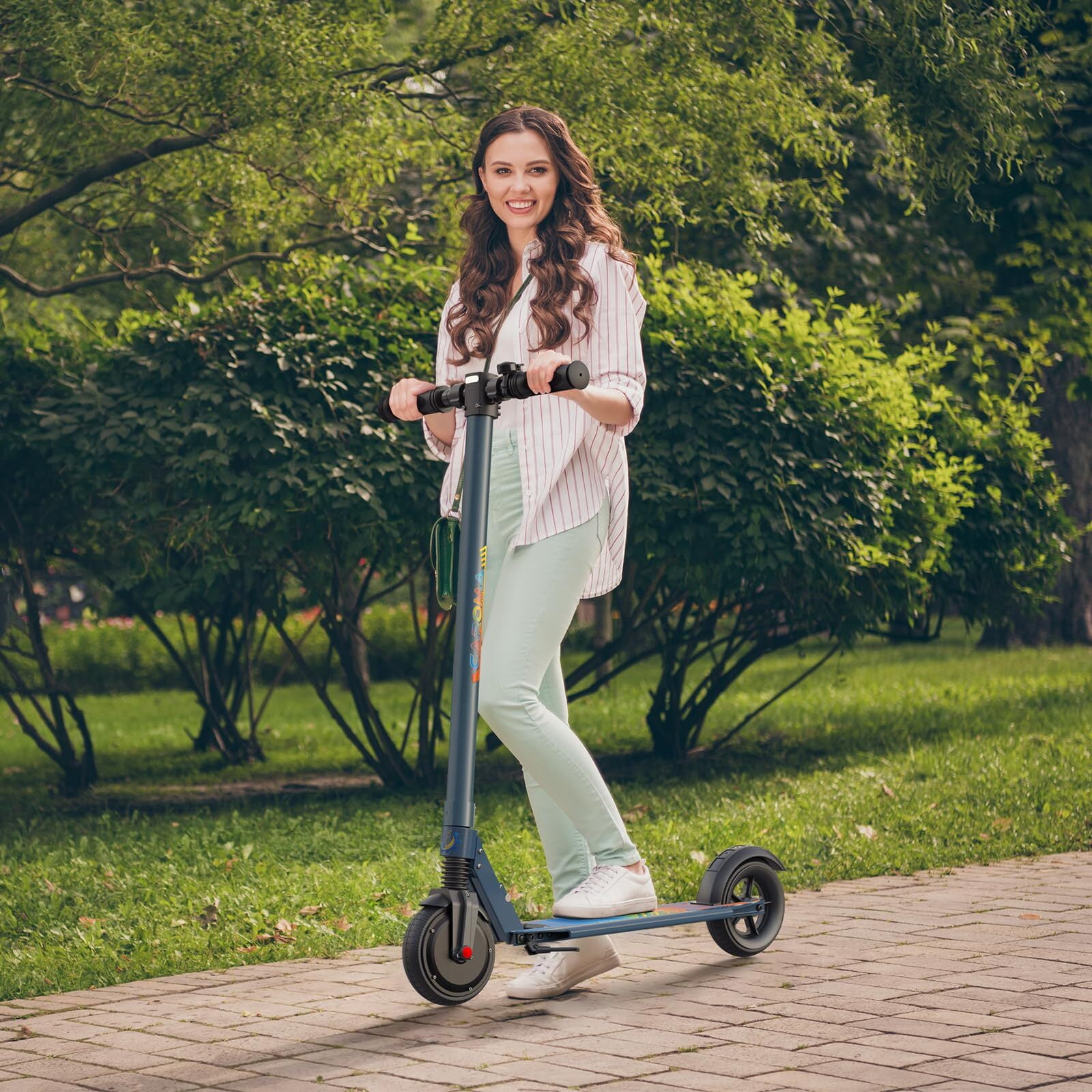 Caroma Electric Scooter Adults, 350W Motor E-Scooter, 9 In Tires, 20 ...