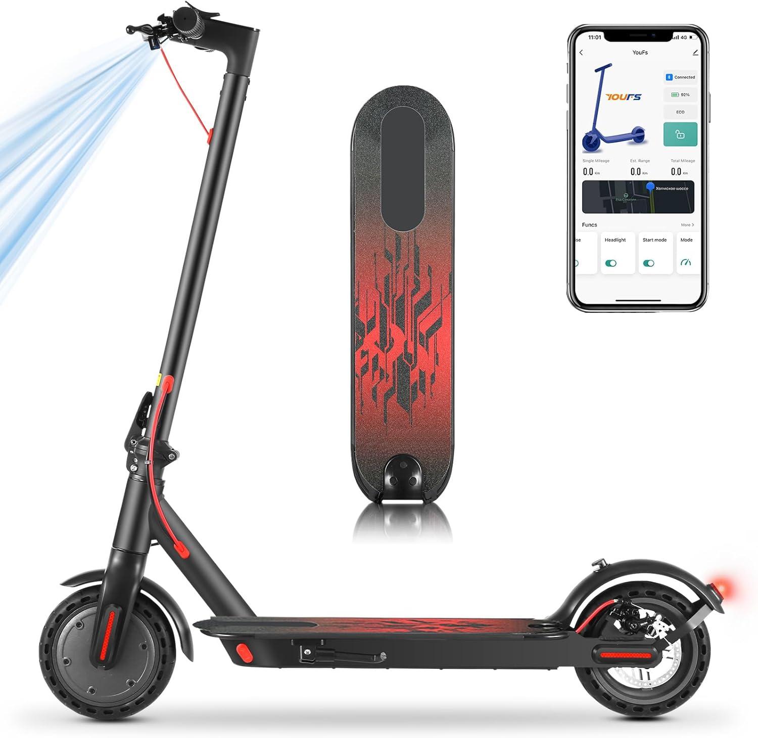 Caroma Electric Scooter,630W Peak Motor,20 MPH Max Speed & 18 Miles ...